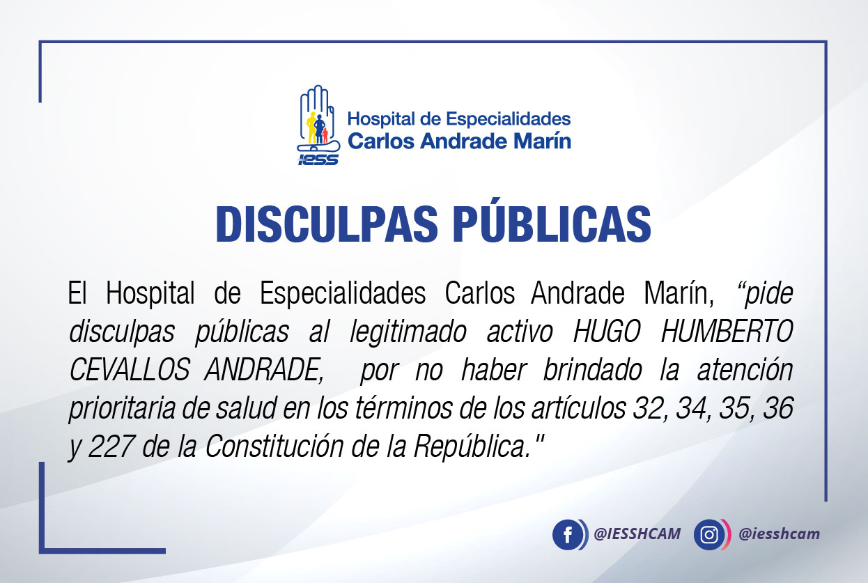 Servicios De la D a la H – Hospital Carlos Andrade Marín